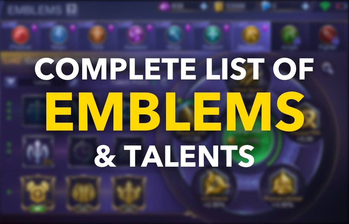 Complete List of Emblems & Talents in Mobile Legends [2020]